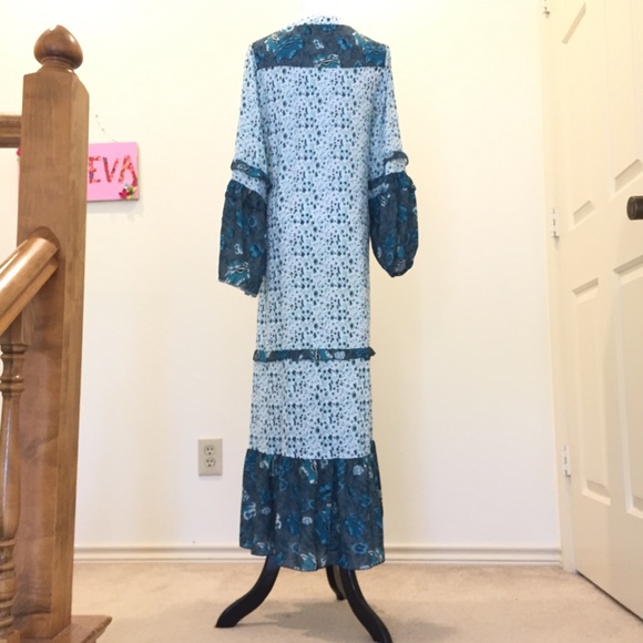 Dresses | Hippy Funky Rufflle Floral Dress Tunic Fes | Poshmark